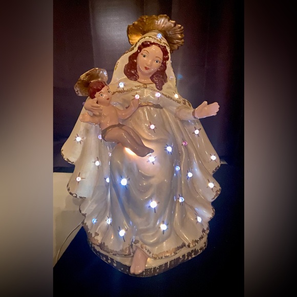 no brand | Holiday | Mother Mary Baby Jesus Vintage Collectible Lighted ...